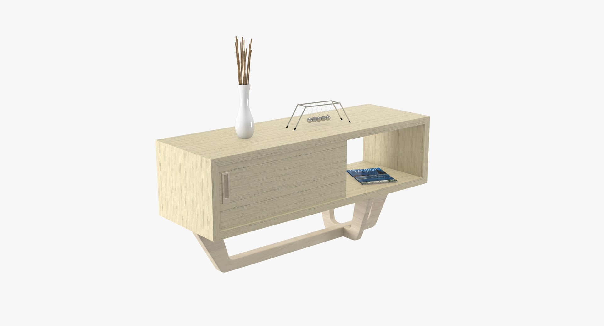wood console 3d model