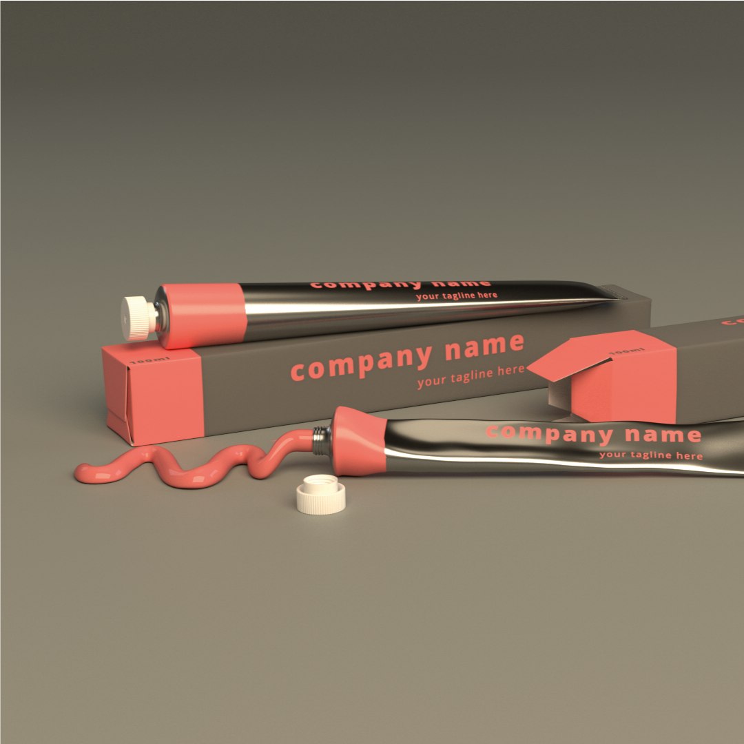Paint Tube Packaging Set 3D Model - TurboSquid 1470931