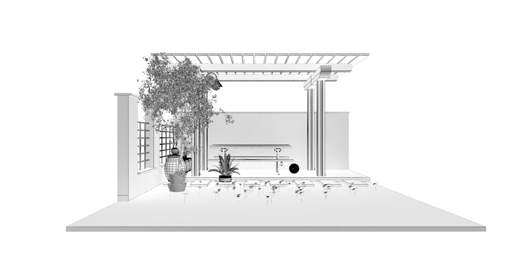 Garden 3D Model - TurboSquid 1431641