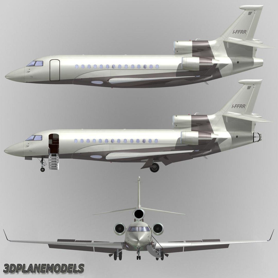 Dassault Falcon 7x Private 3d 3ds