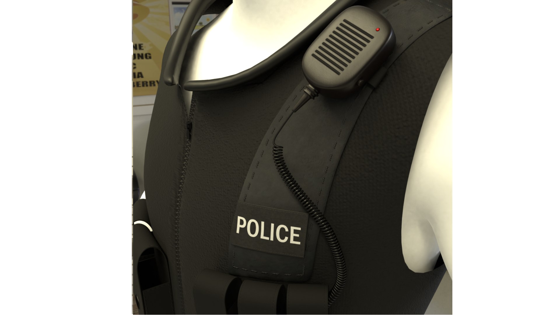 3D police vest rigged model - TurboSquid 1667692