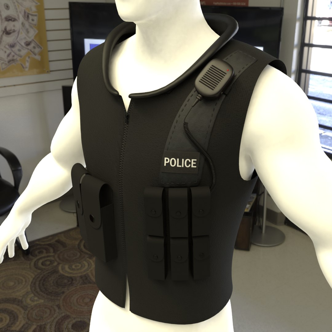 3D police vest rigged model - TurboSquid 1667692