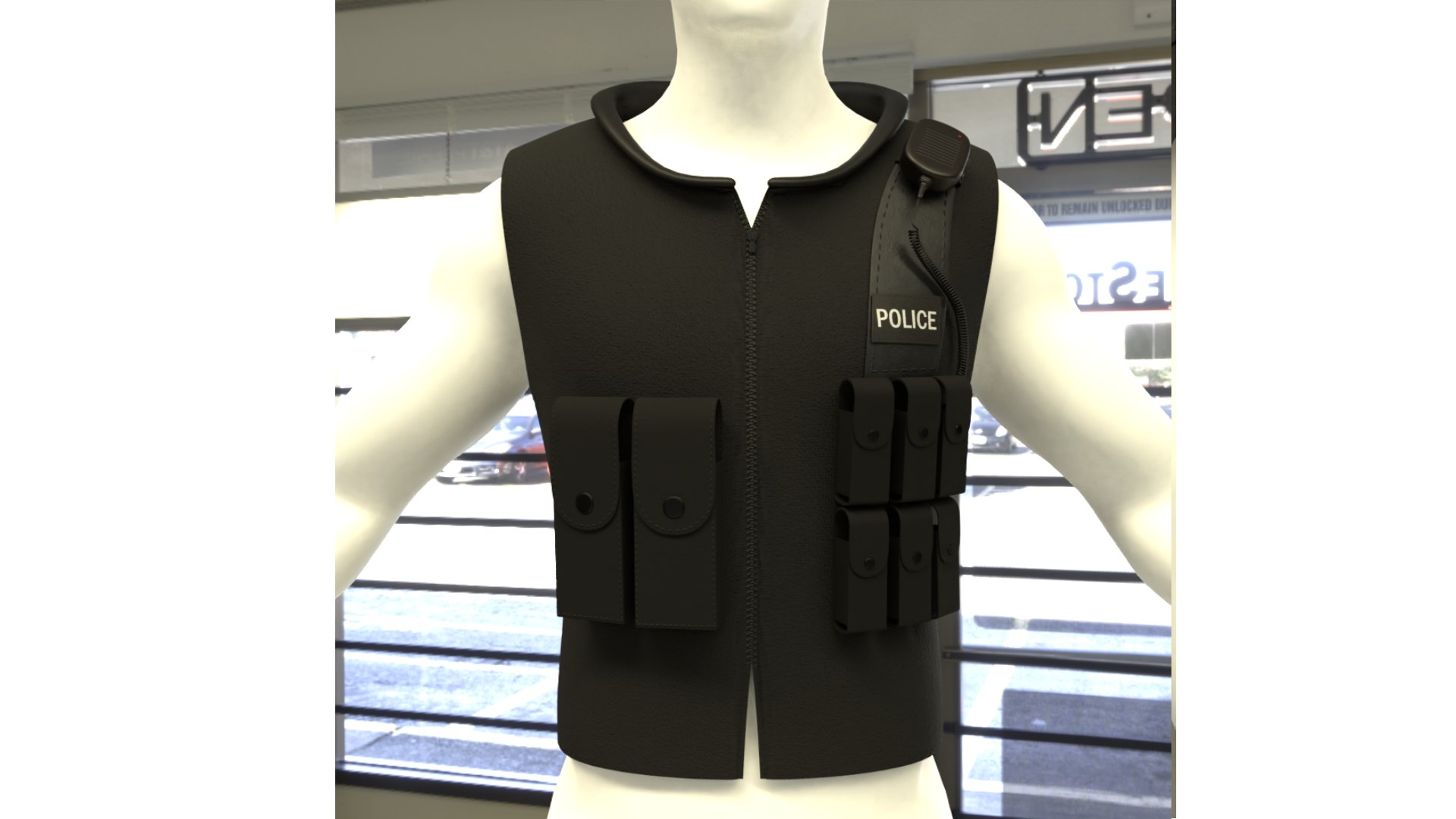 3D police vest rigged model - TurboSquid 1667692
