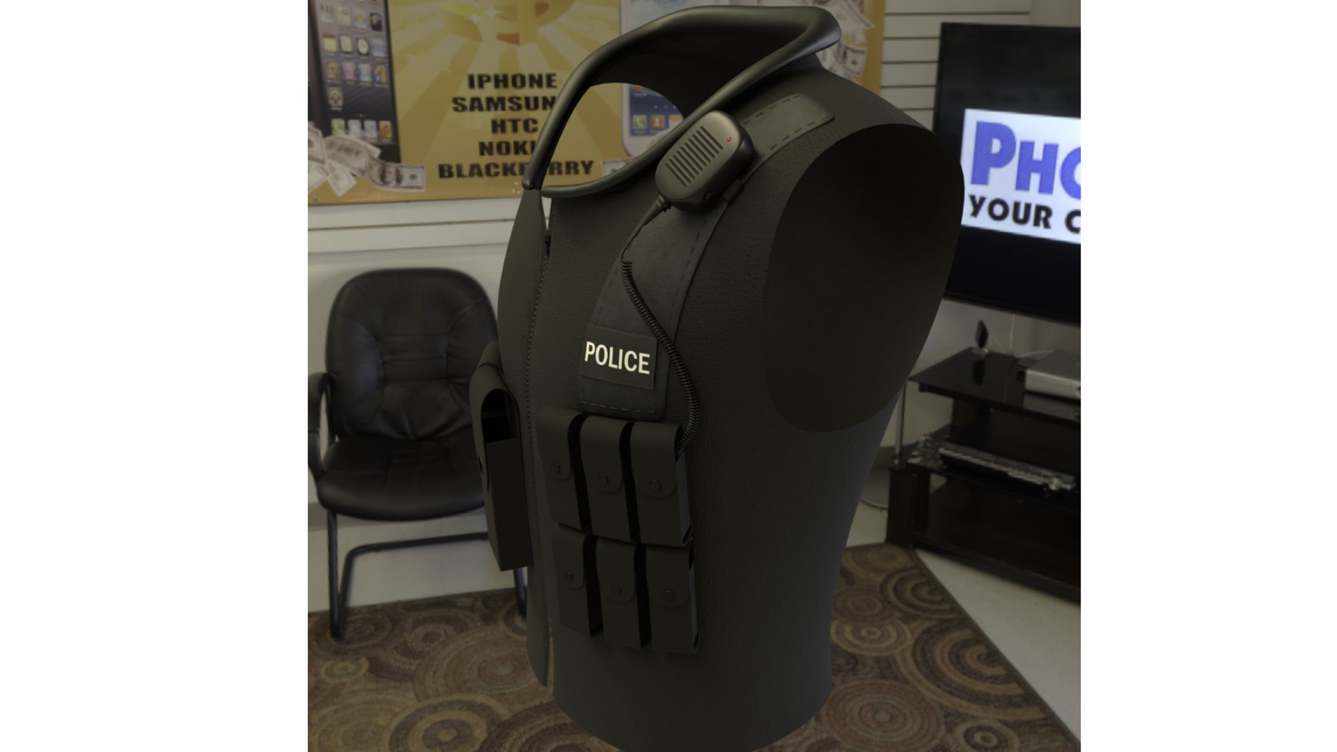3D police vest rigged model - TurboSquid 1667692