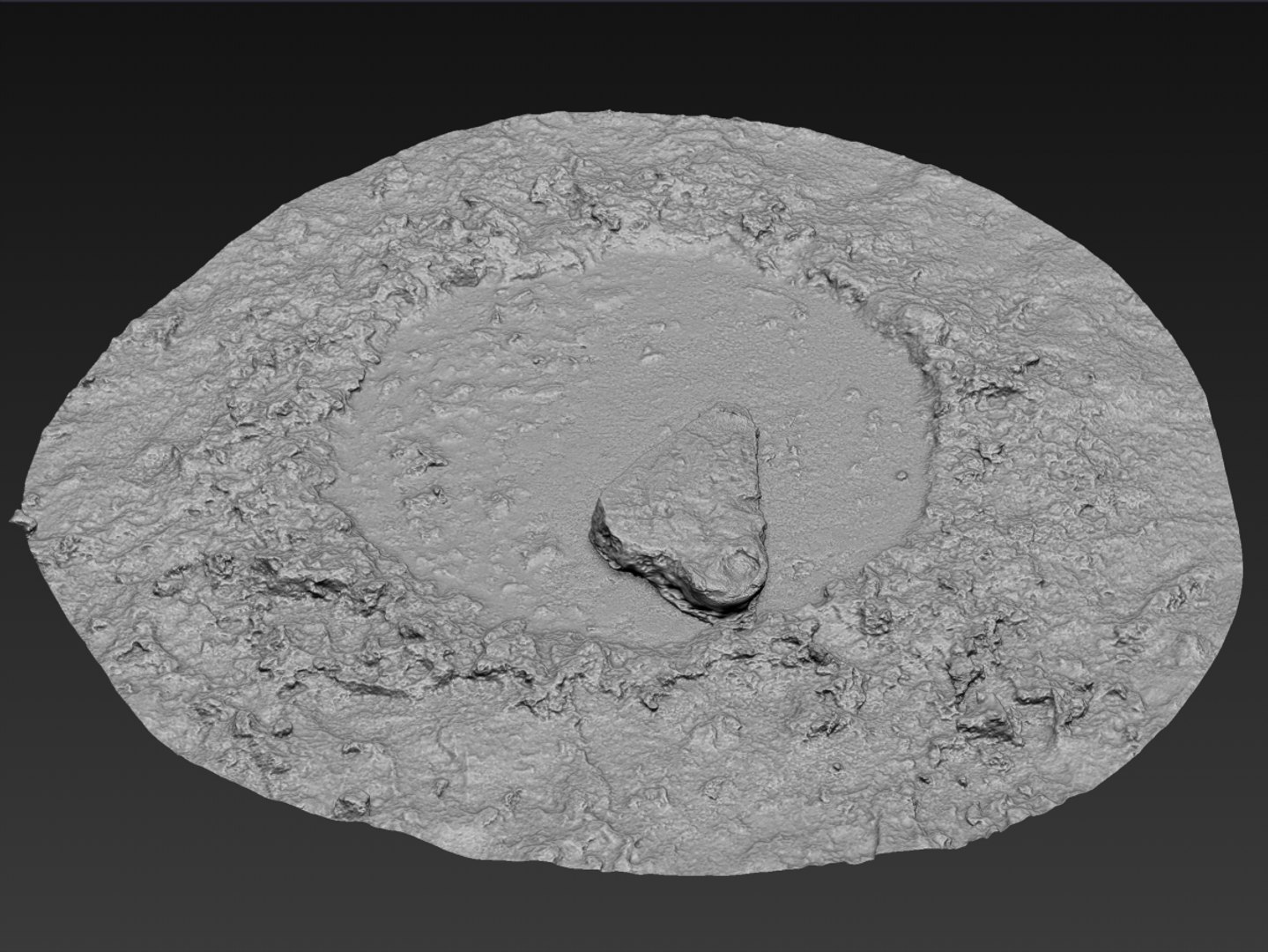 3d Frozen Puddle Hd Model