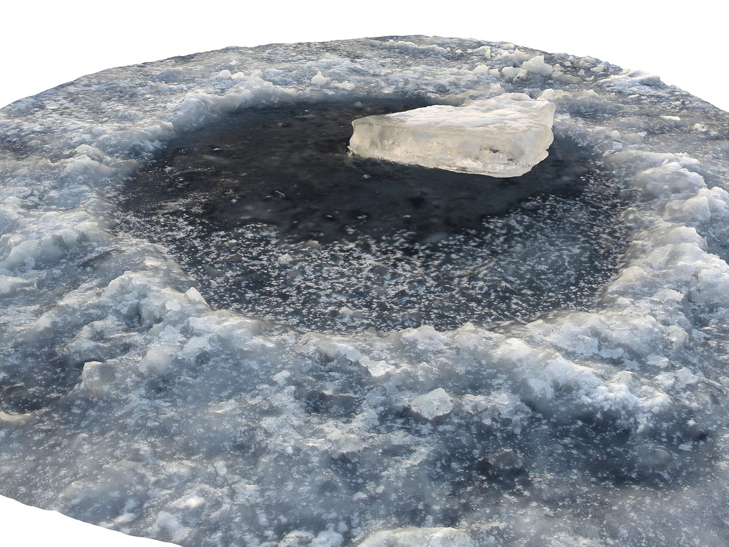 3d Frozen Puddle Hd Model