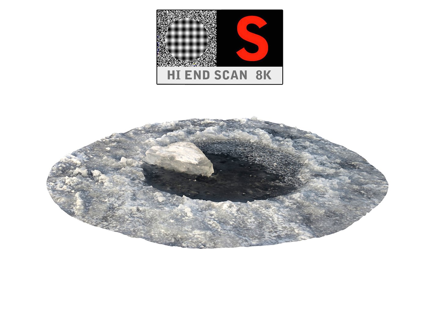 3d Frozen Puddle Hd Model