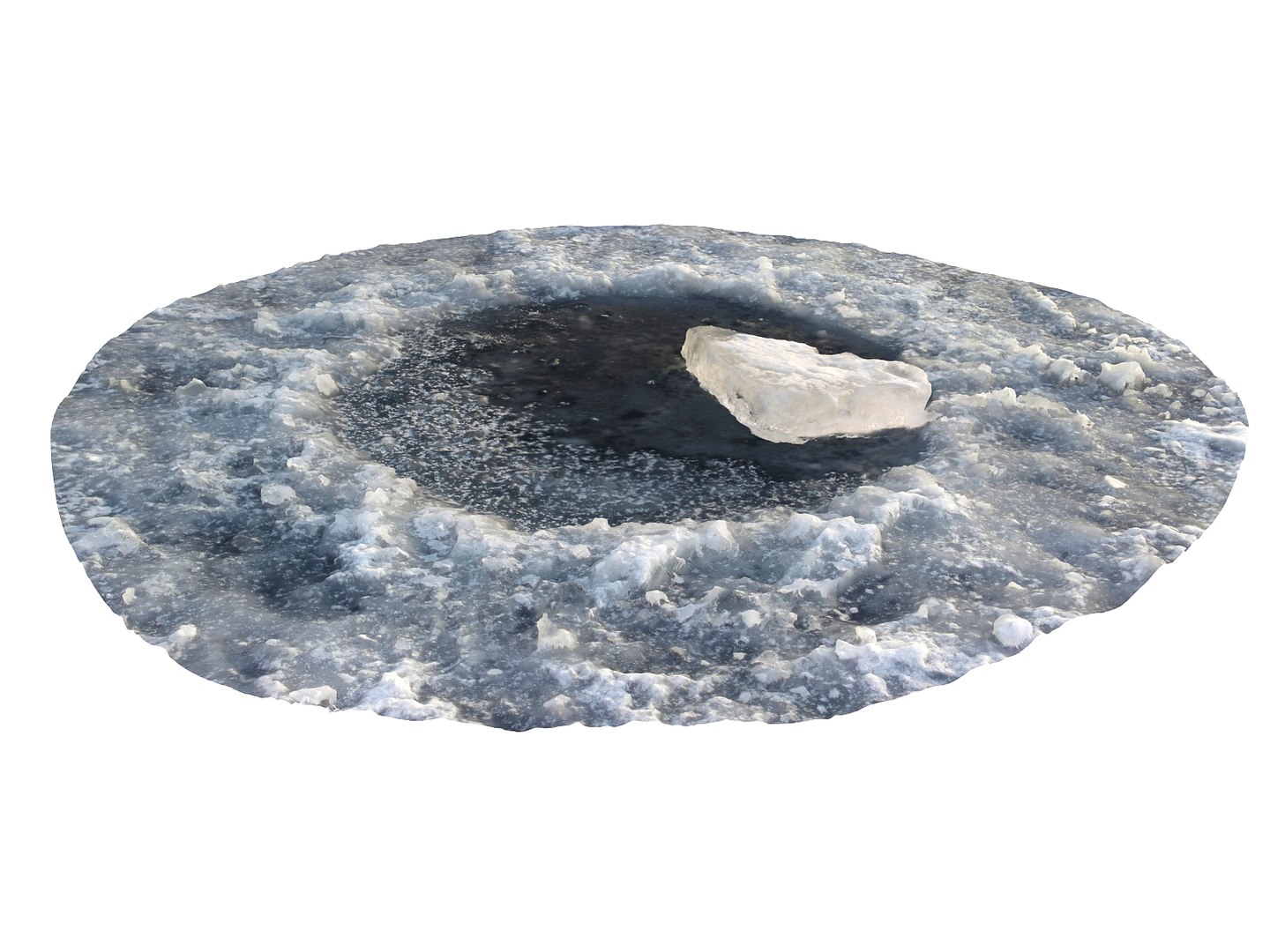 3d Frozen Puddle Hd Model