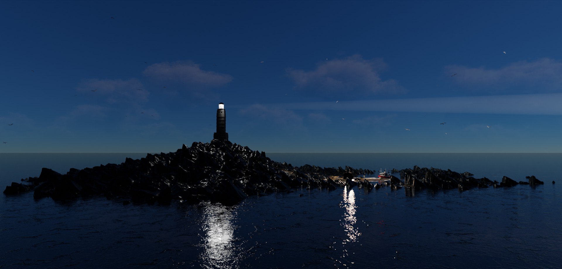 The Lighthouse Rock Model - TurboSquid 1950853