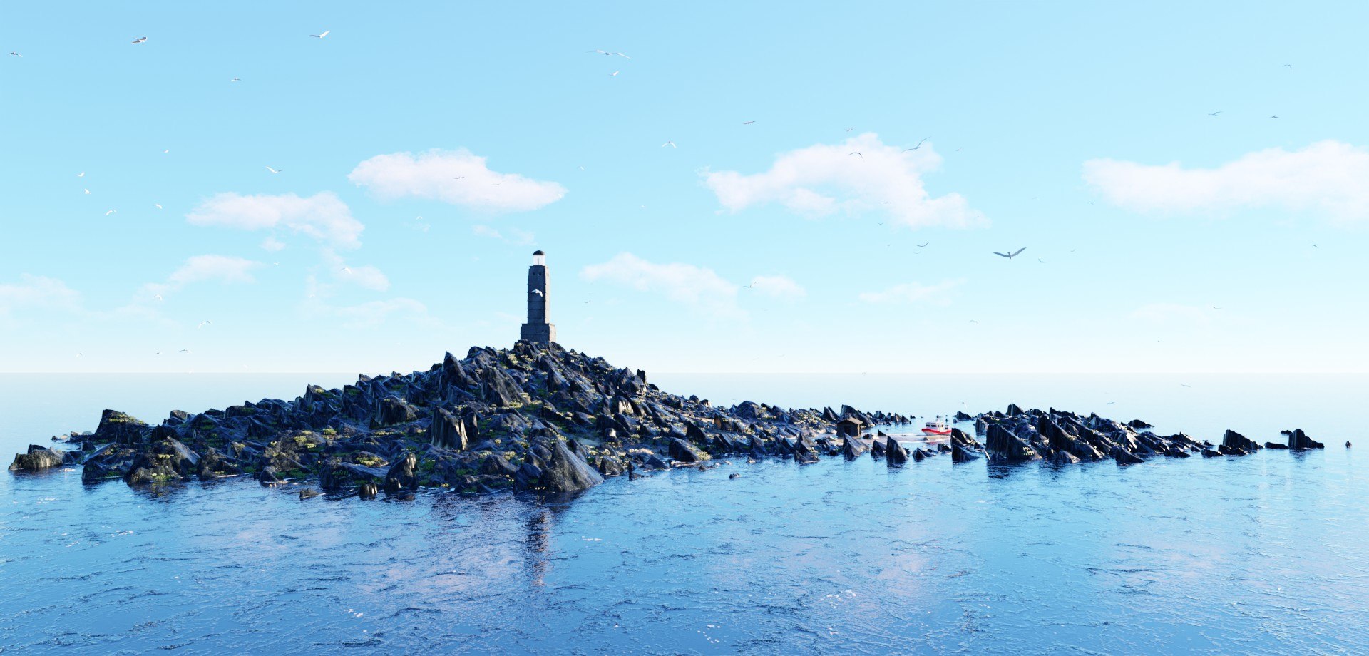 The Lighthouse Rock Model - TurboSquid 1950853