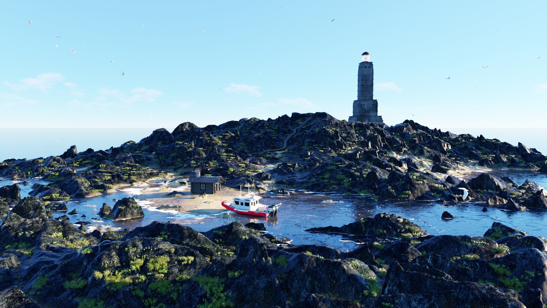 The Lighthouse Rock Model - TurboSquid 1950853