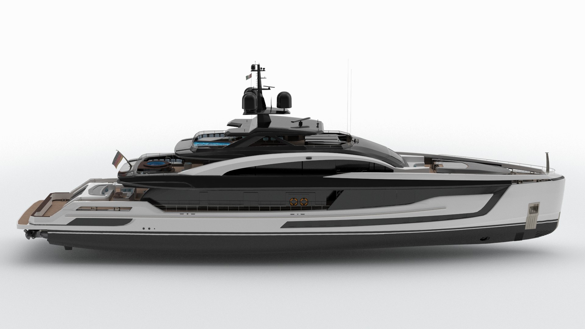 3D Alanis Superyacht Night Scene Model - TurboSquid 2189161