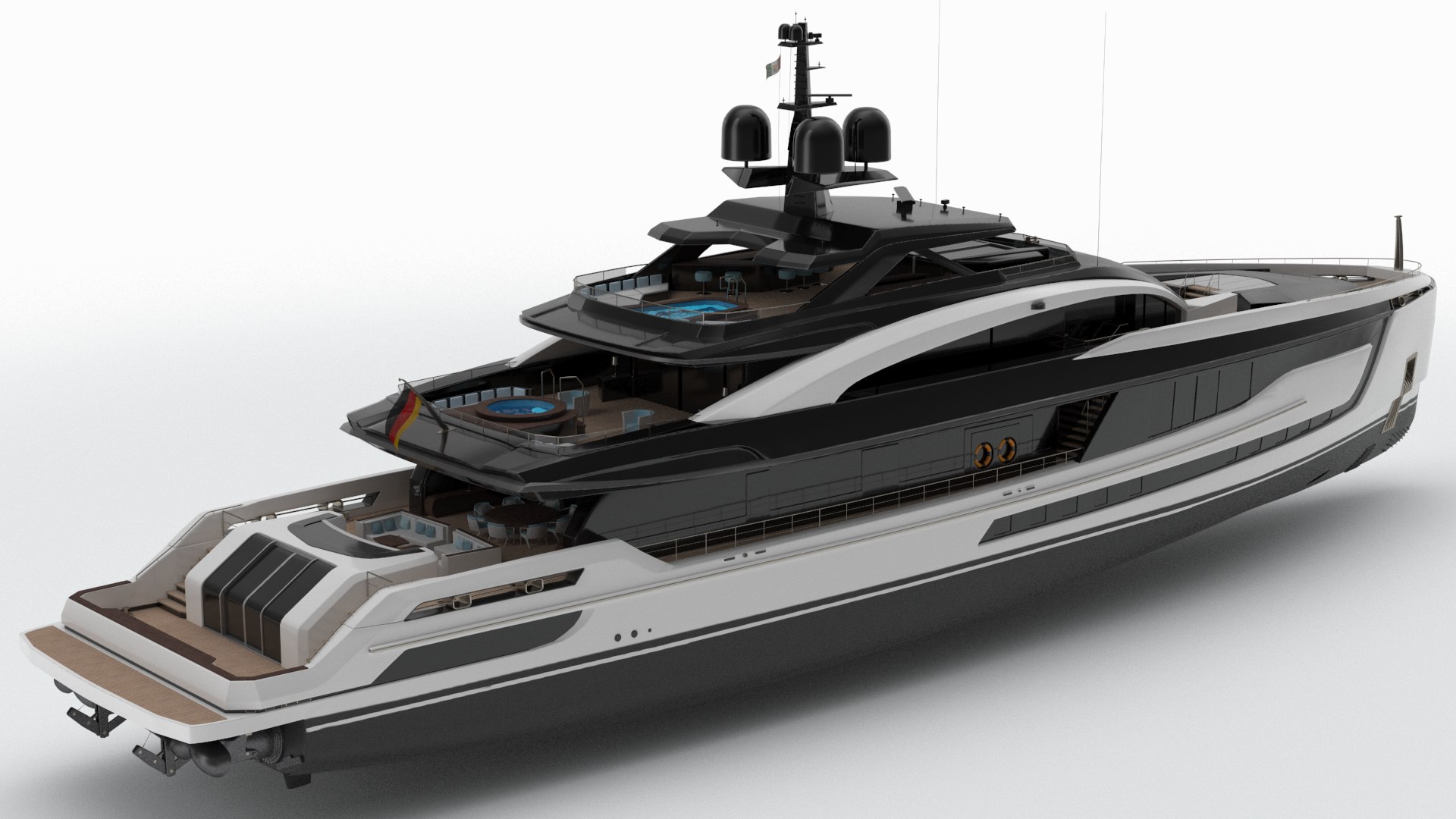 3D Alanis Superyacht Night Scene Model - TurboSquid 2189161