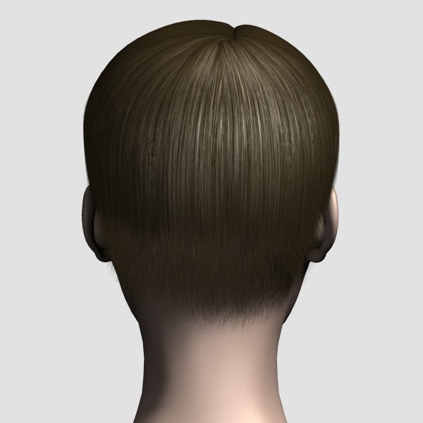 3d model hair character mesh