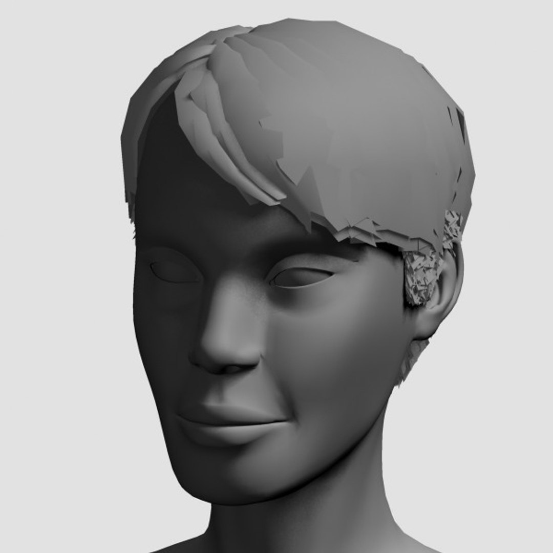 3d Model Hair Character Mesh
