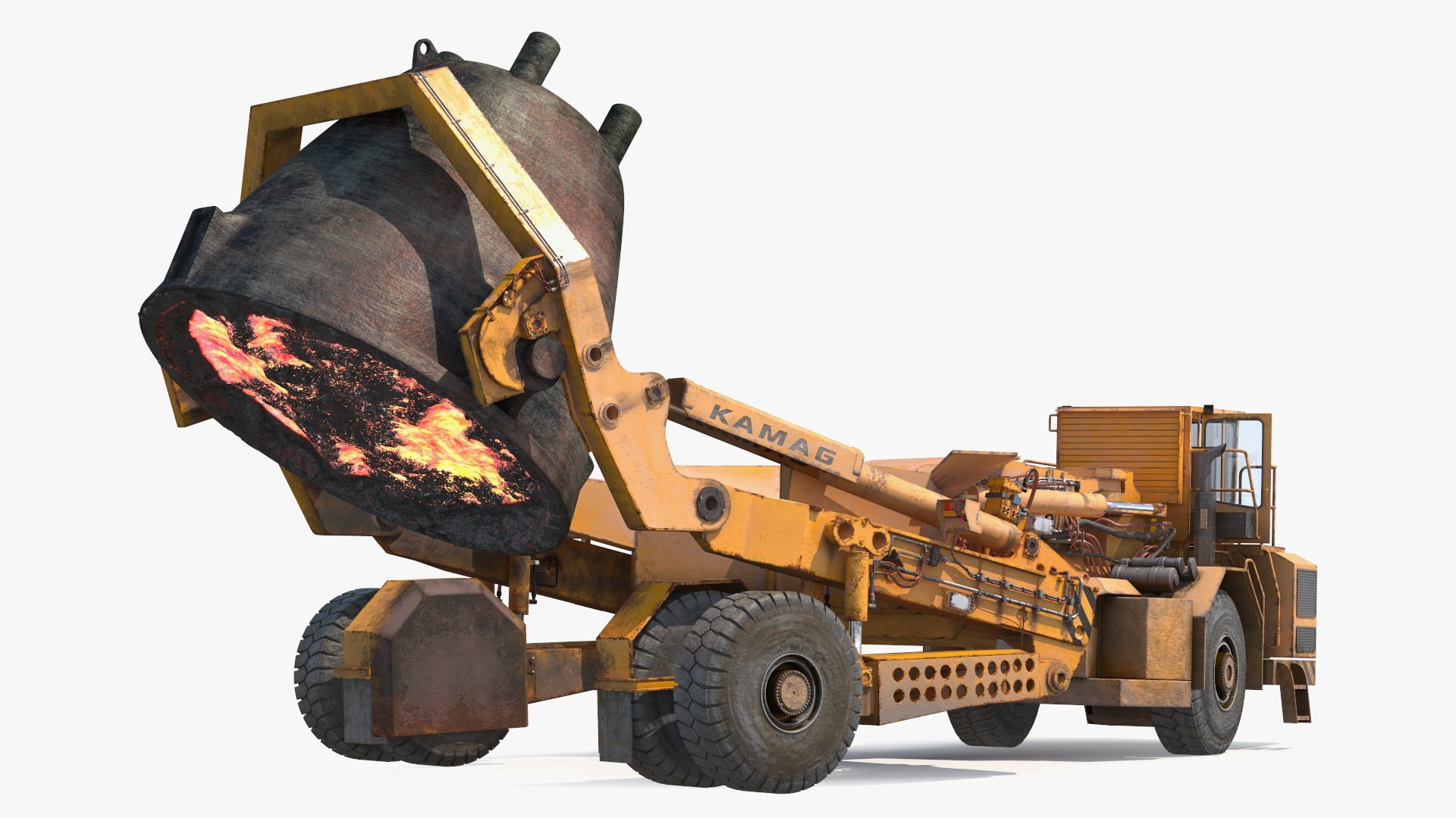 KAMAG Slag Transporter Used Rigged 3D Model - TurboSquid 2180617