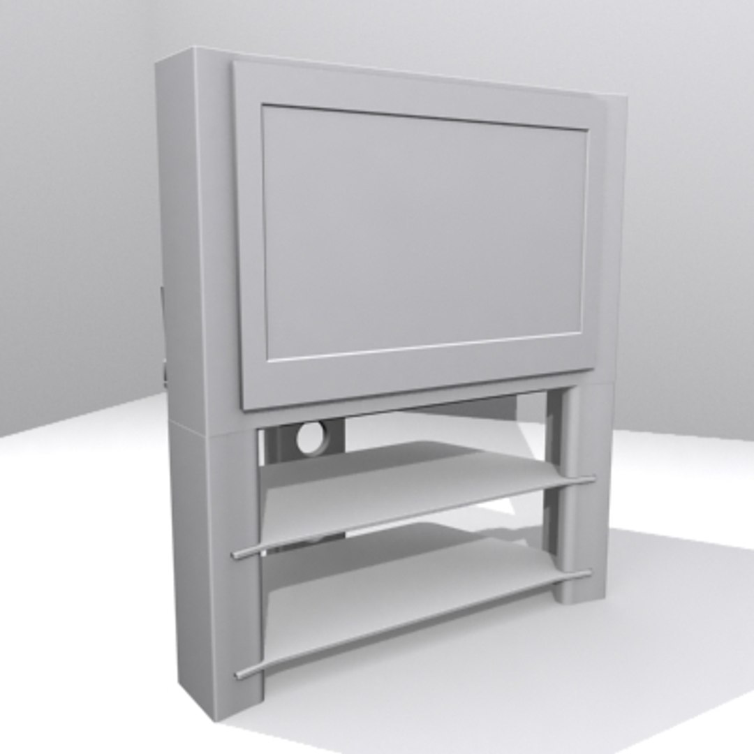 Widescreen Tv Stand Screen 3d Model