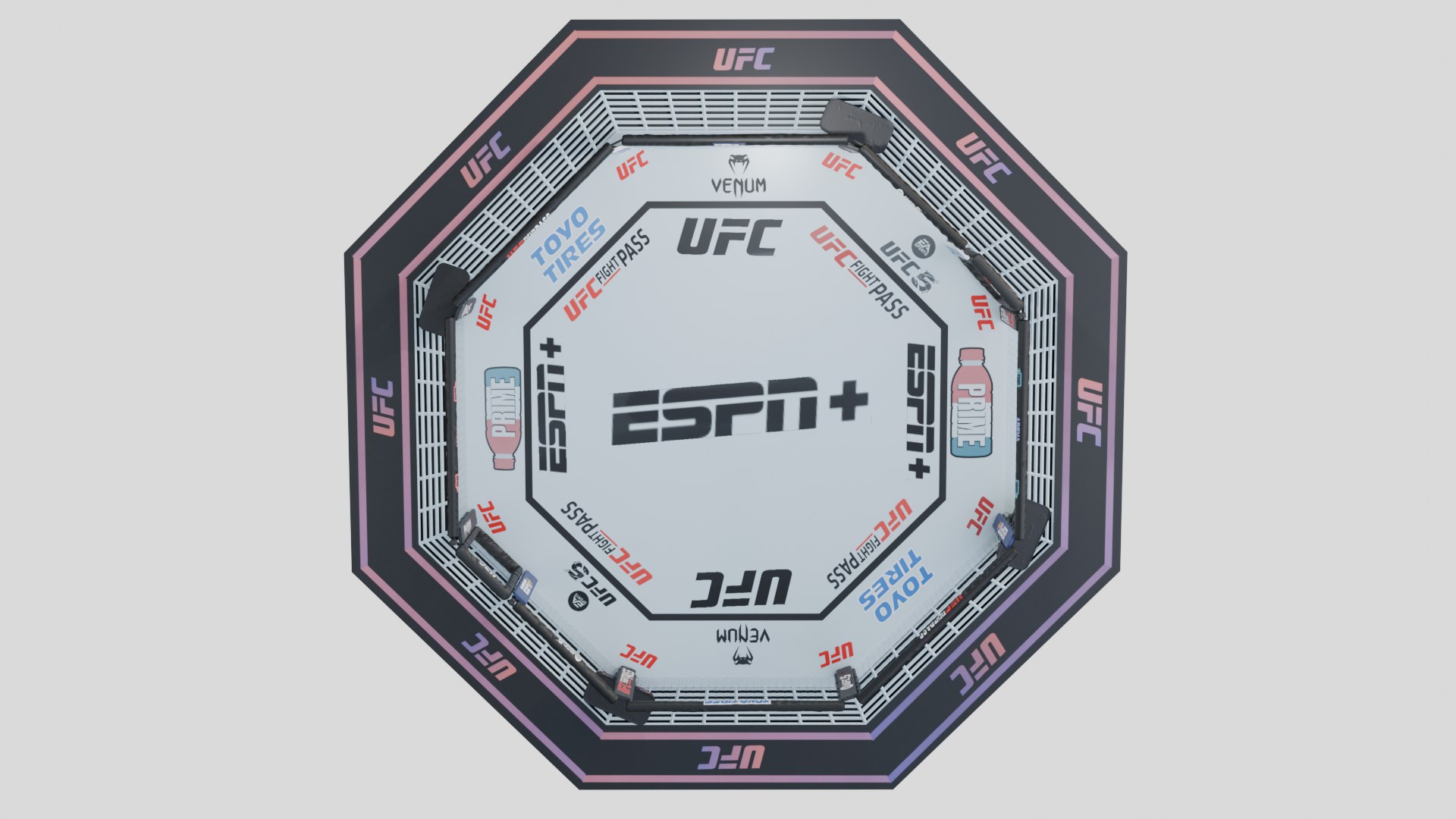 3D UFC Octagon Ring - 3D Model - TurboSquid 2297074