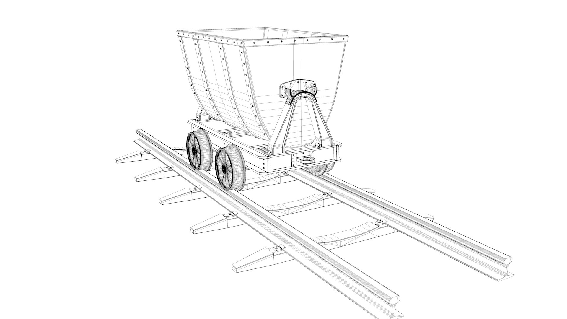 3D Mine Cart Model - TurboSquid 1833222