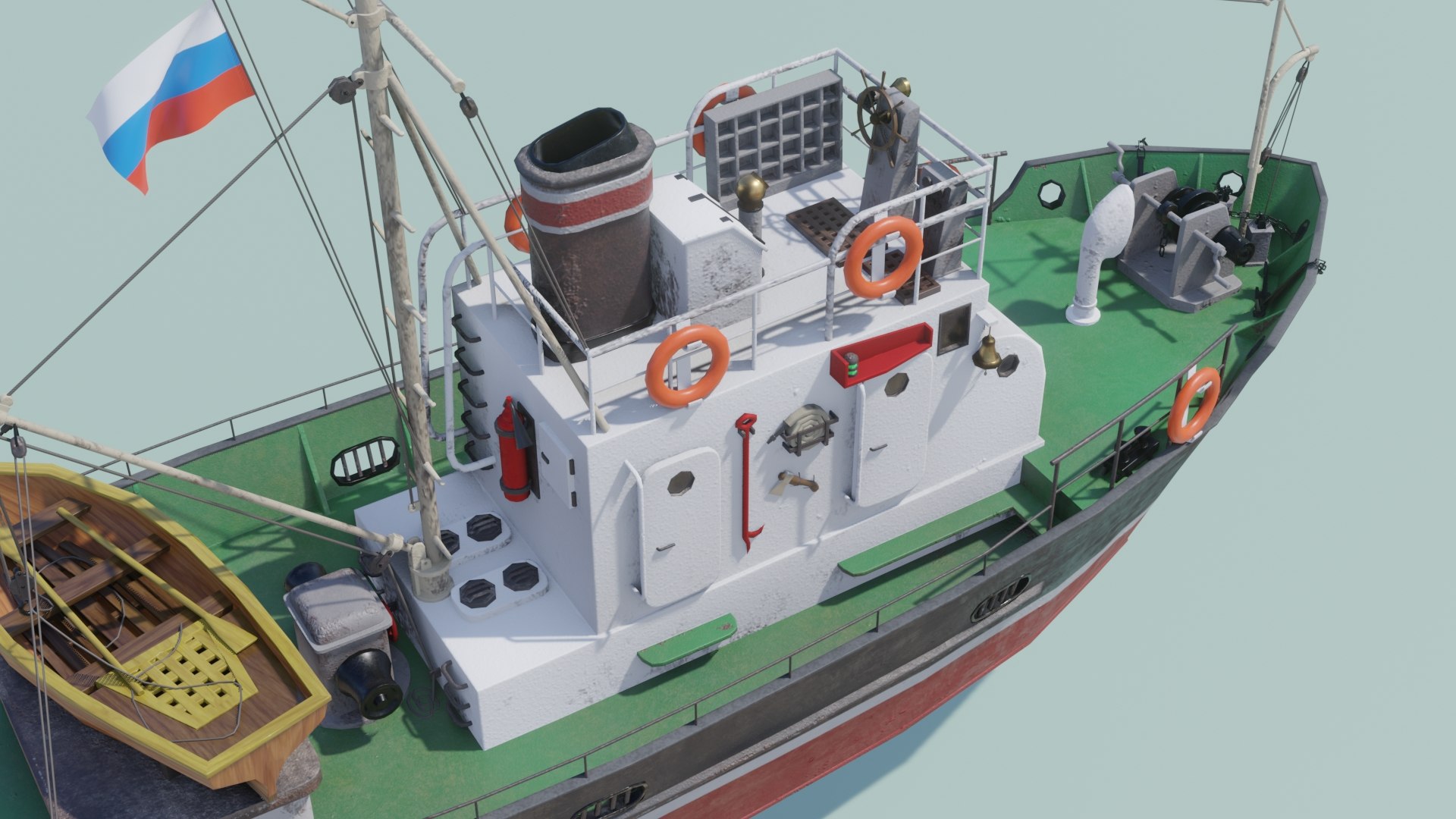 3D Small Fishing Seiner Mrs-80 Model - TurboSquid 1599764