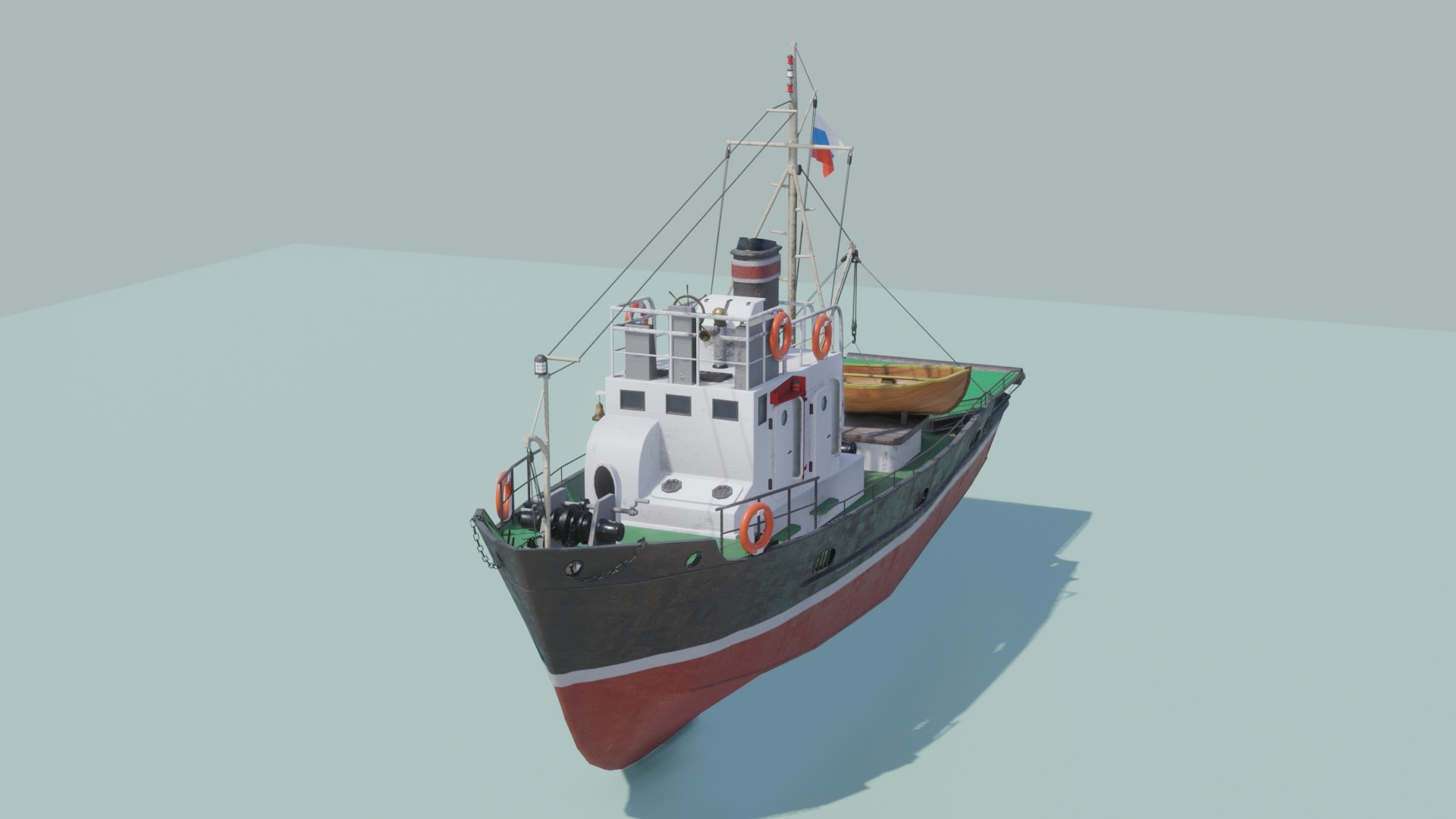 3D Small Fishing Seiner Mrs-80 Model - TurboSquid 1599764