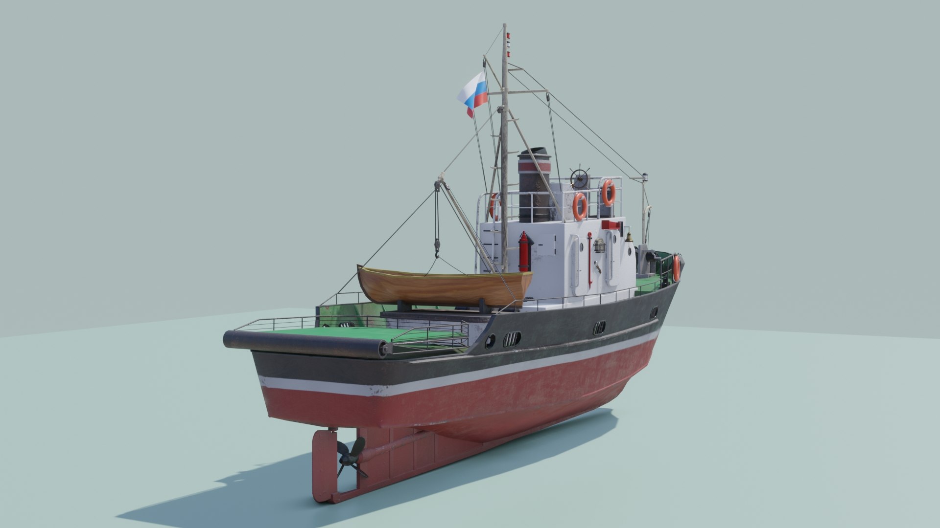 3D Small Fishing Seiner Mrs-80 Model - TurboSquid 1599764