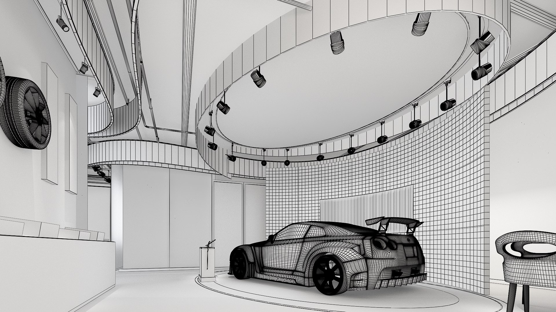 Car Showroom 01 3D - TurboSquid 2089127