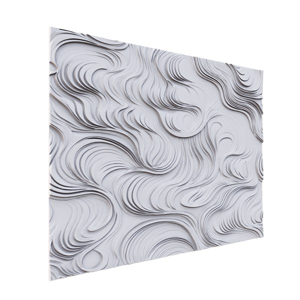 modelo 3d Conjunto de decoración de pared con paneles modernos Mural de ...