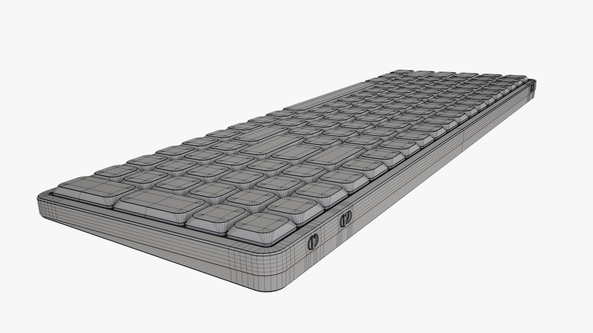 1800 Compact Keyboard Grey 3D model - TurboSquid 2074424