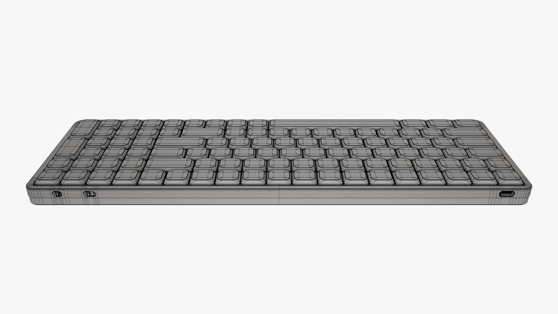 1800 Compact Keyboard Grey 3D model - TurboSquid 2074424