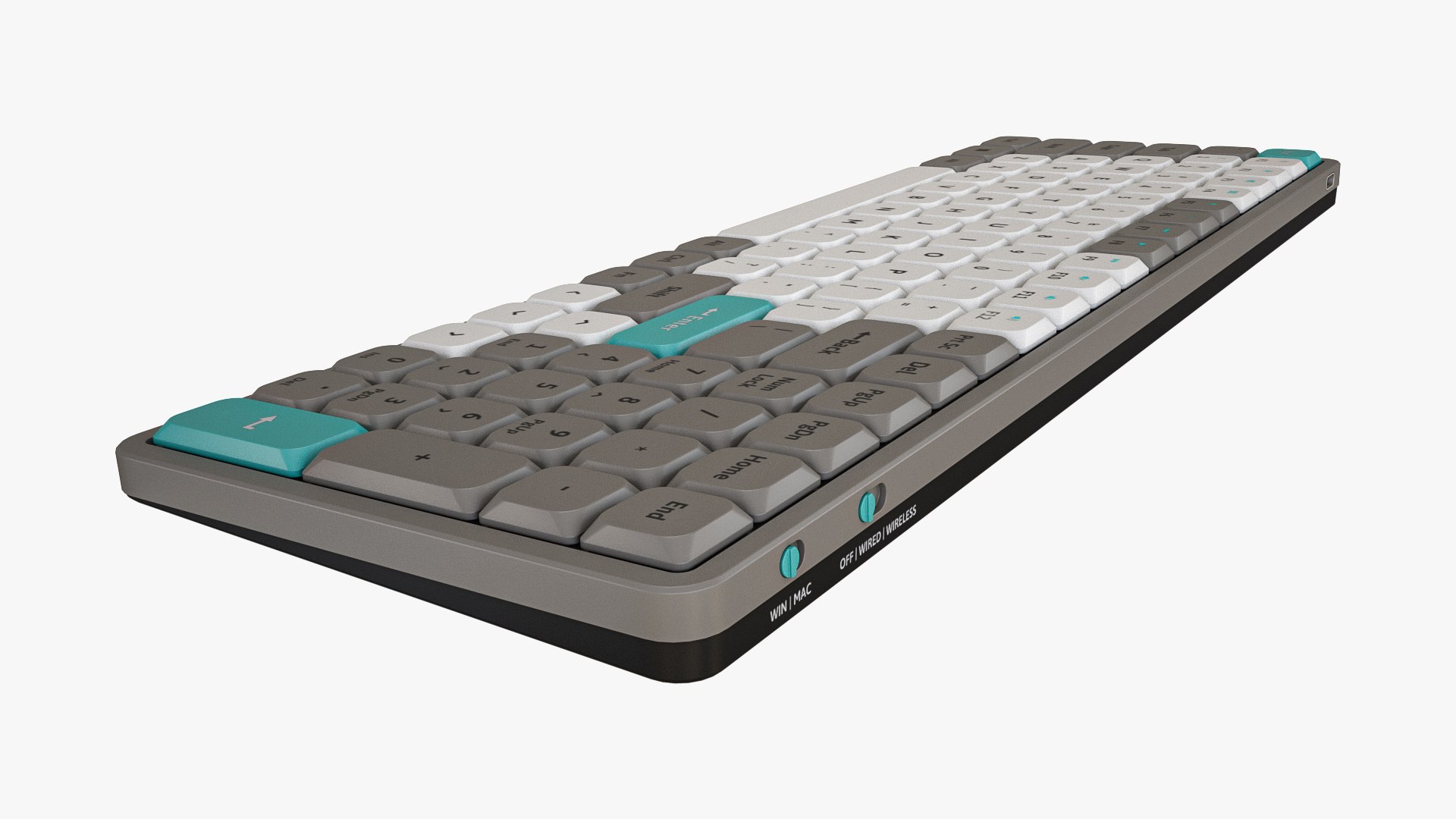 1800 Compact Keyboard Grey 3D model - TurboSquid 2074424