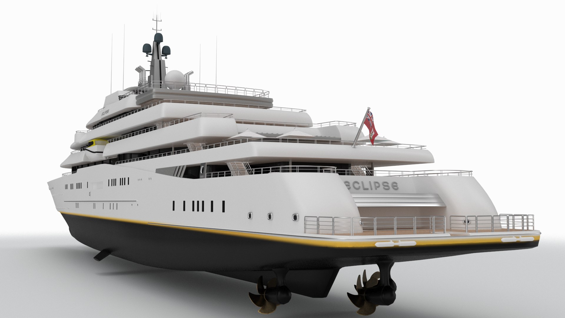3D Model Eclipse Superyacht - TurboSquid 2360821