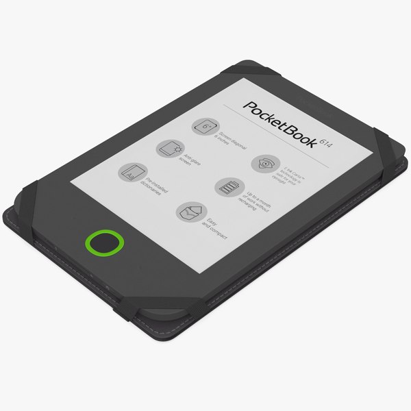 PocketBook 614 한정판 eReader(접이식 케이스 포함) 그레이 3D 모델 - TurboSquid 2154654