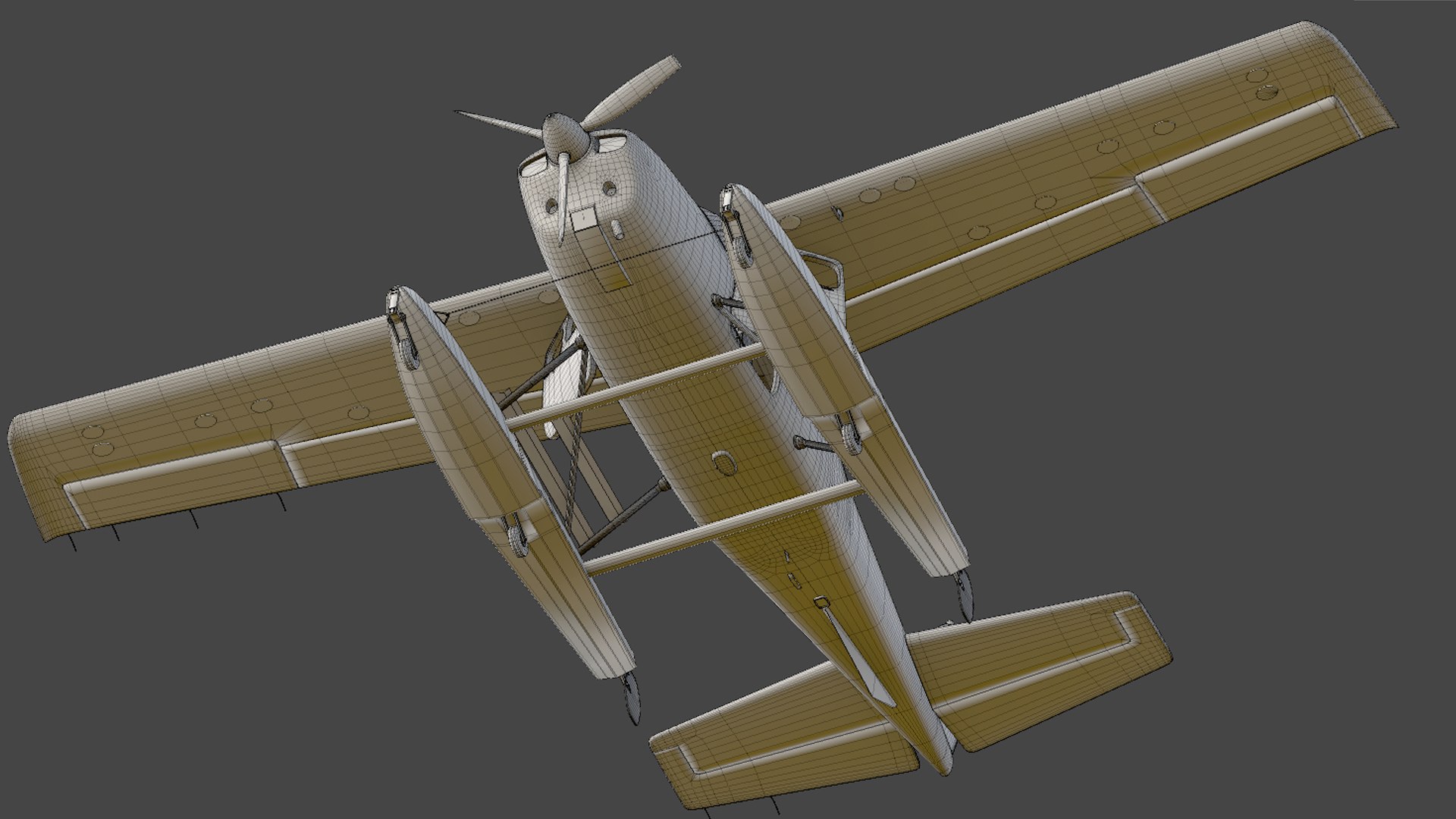 Old Cessna 210 Seaplane 3D - TurboSquid 2146223