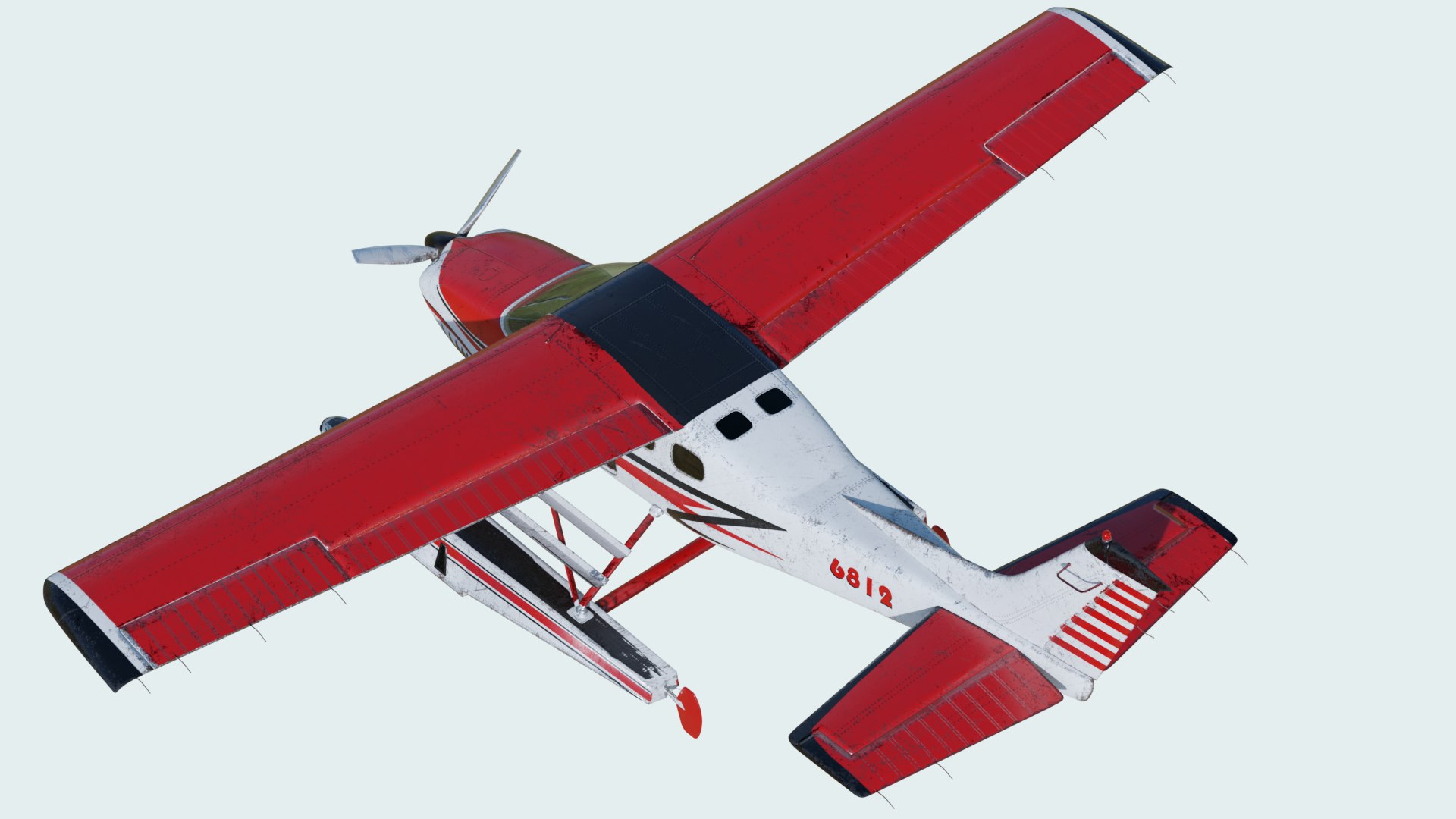 Old Cessna 210 Seaplane 3D - TurboSquid 2146223