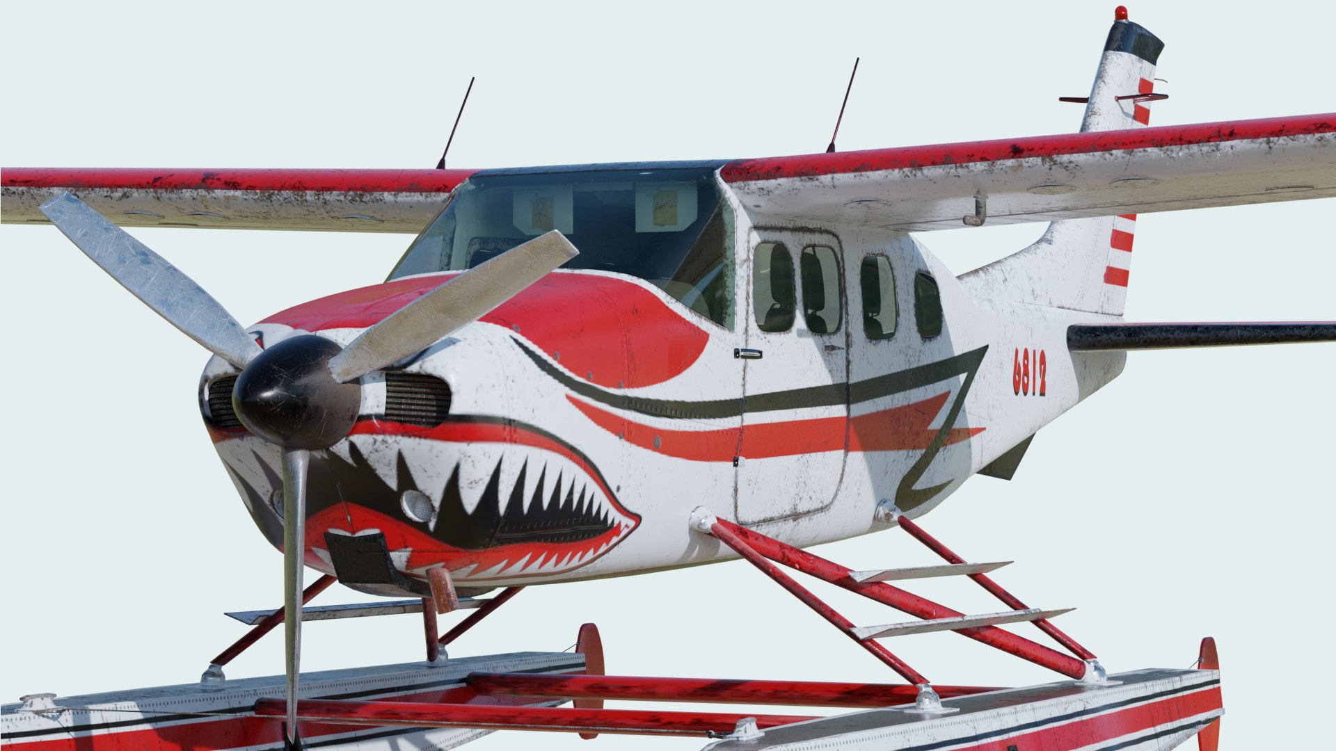 Old Cessna 210 Seaplane 3D - TurboSquid 2146223