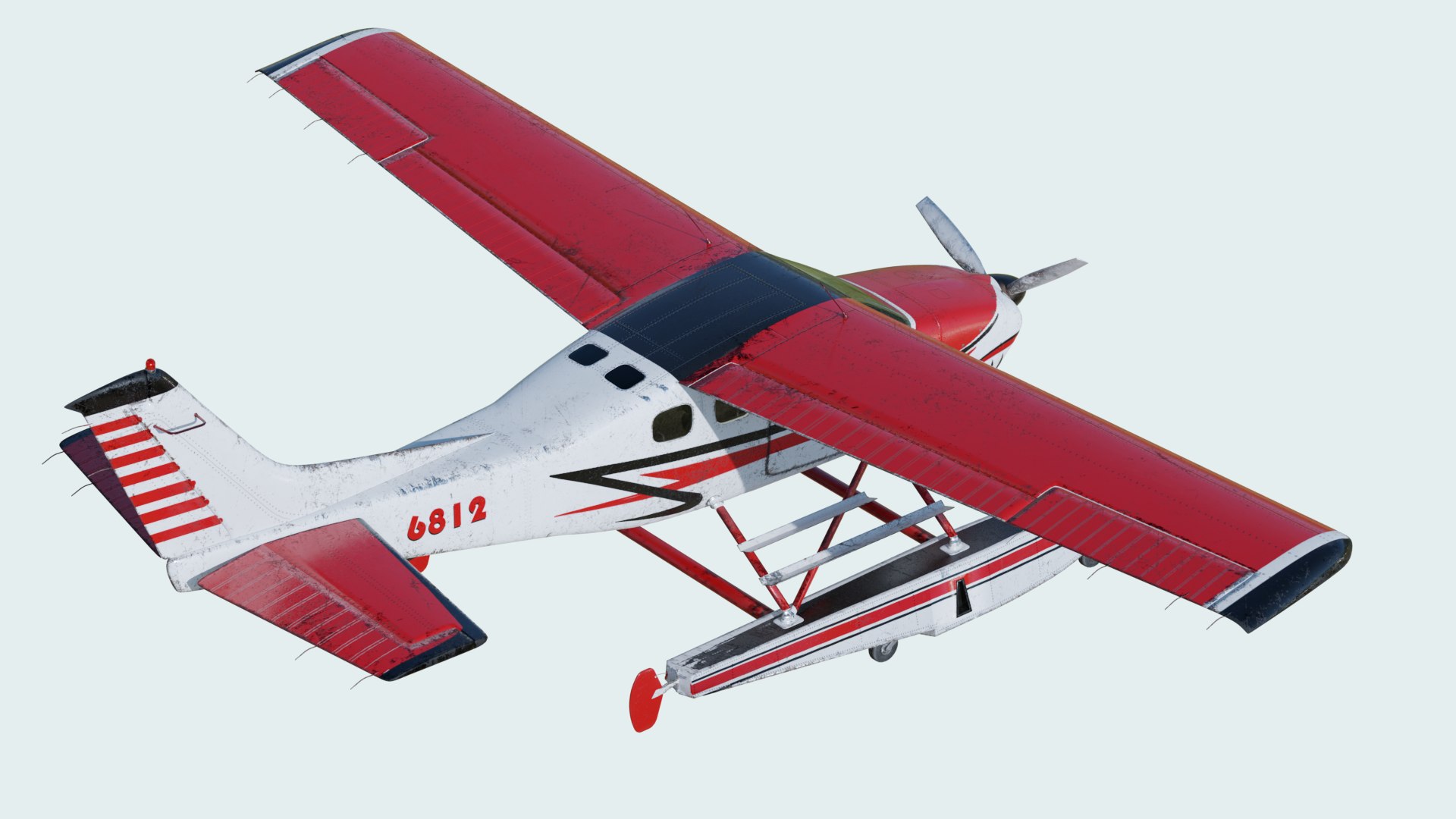 Old Cessna 210 Seaplane 3D - TurboSquid 2146223