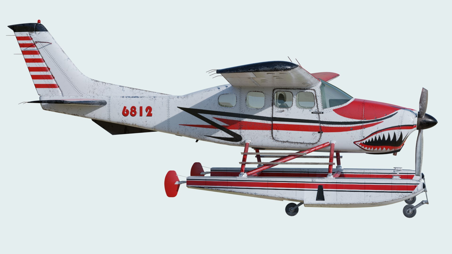 Old Cessna 210 Seaplane 3D - TurboSquid 2146223