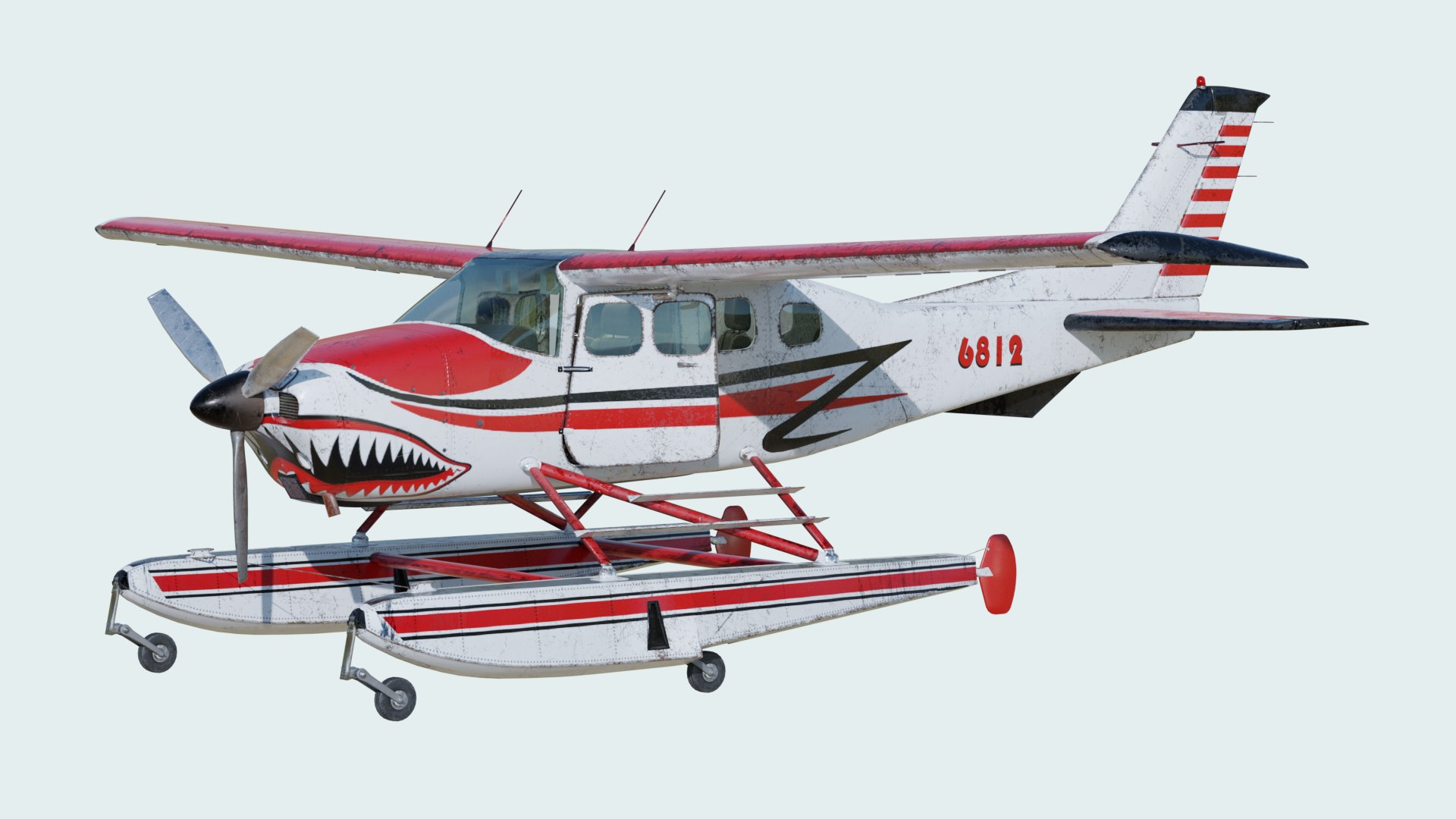 Old Cessna 210 Seaplane 3D - TurboSquid 2146223