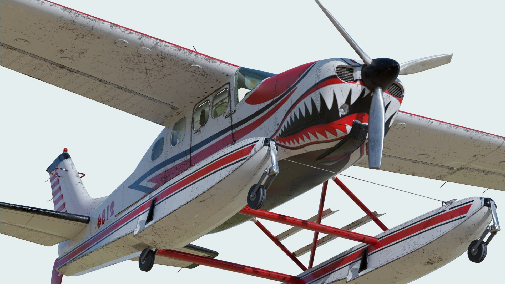 Old Cessna 210 Seaplane 3D - TurboSquid 2146223