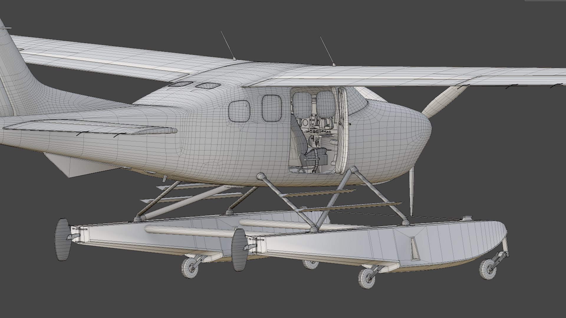 Old Cessna 210 Seaplane 3D - TurboSquid 2146223