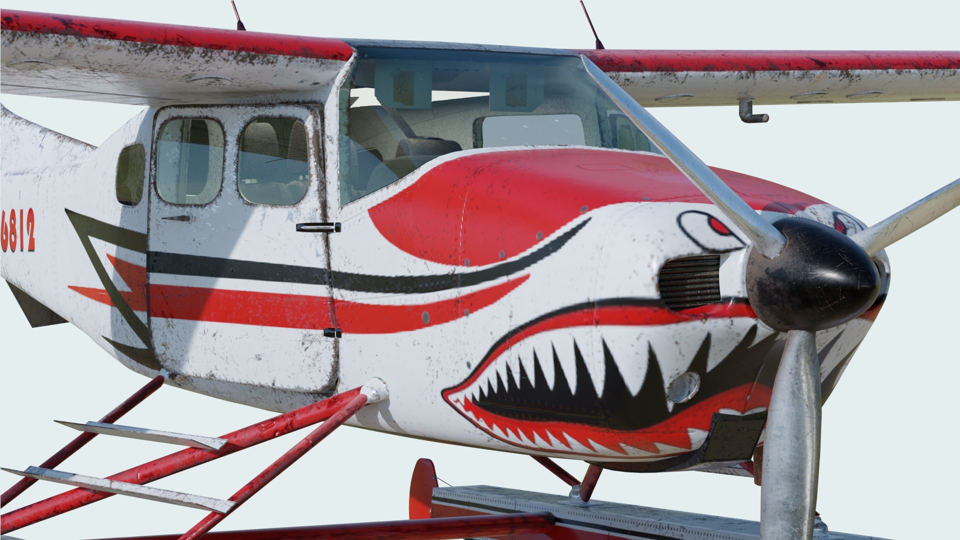 Old Cessna 210 Seaplane 3D - TurboSquid 2146223