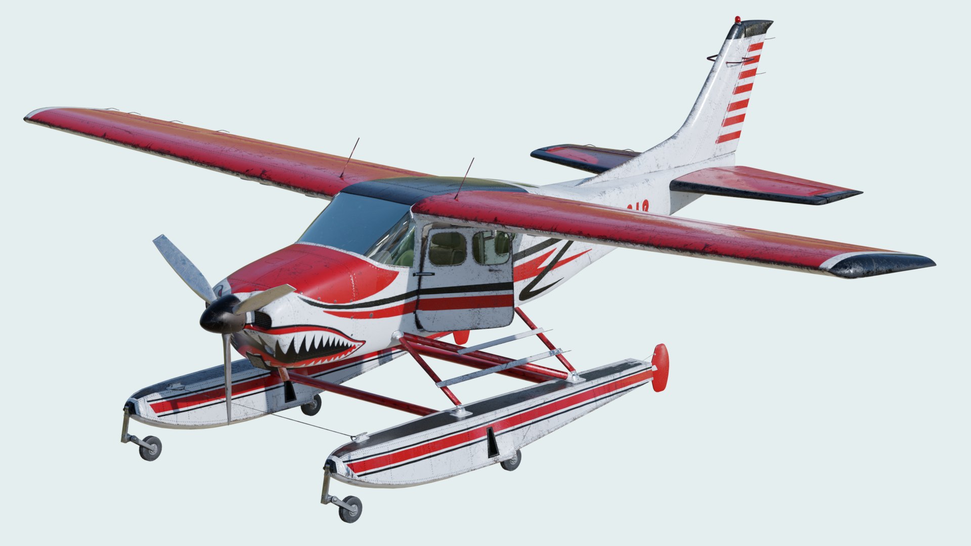 Old Cessna 210 Seaplane 3D - TurboSquid 2146223