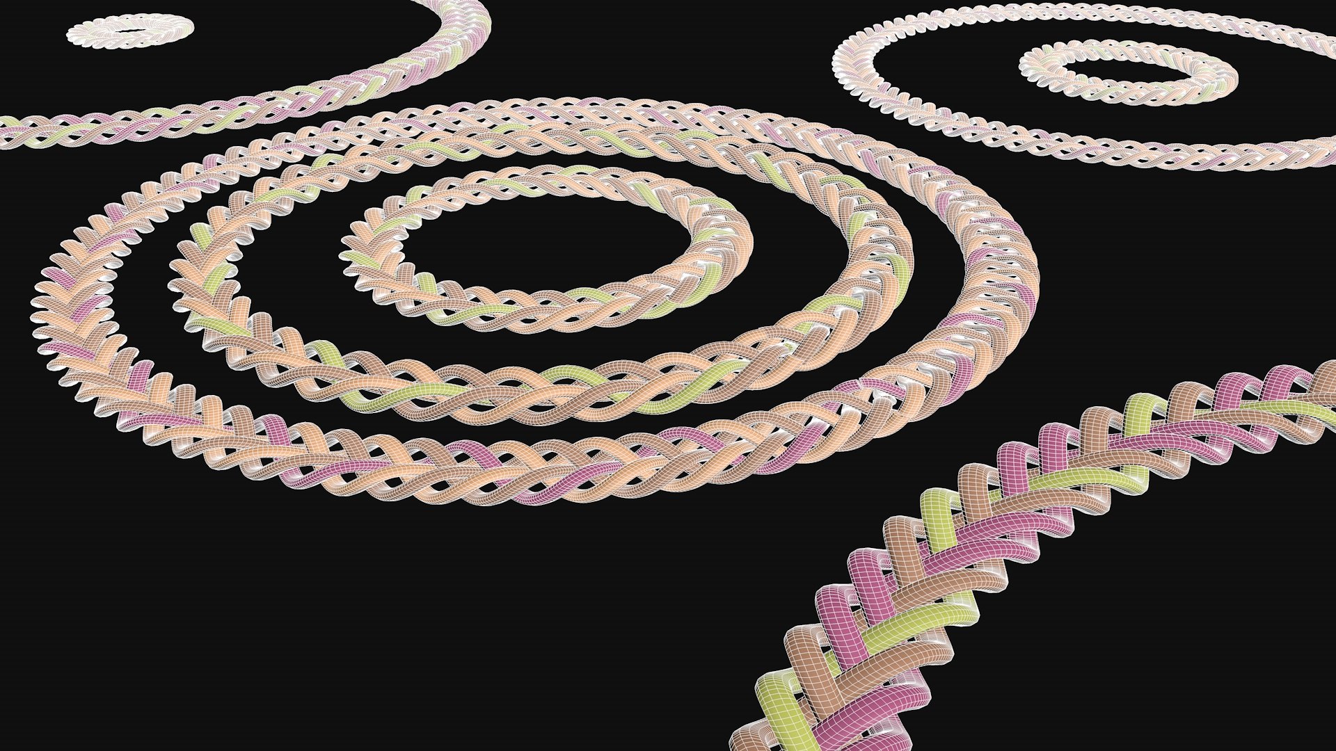 Round Braid Rope Patterns 3d Model Turbosquid 2315847