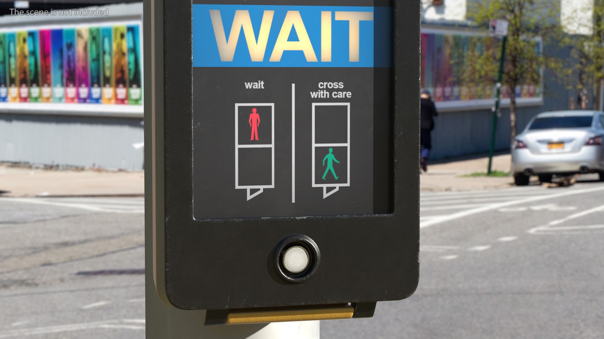 3D London Pedestrian Crosswalk Button On - TurboSquid 2042311