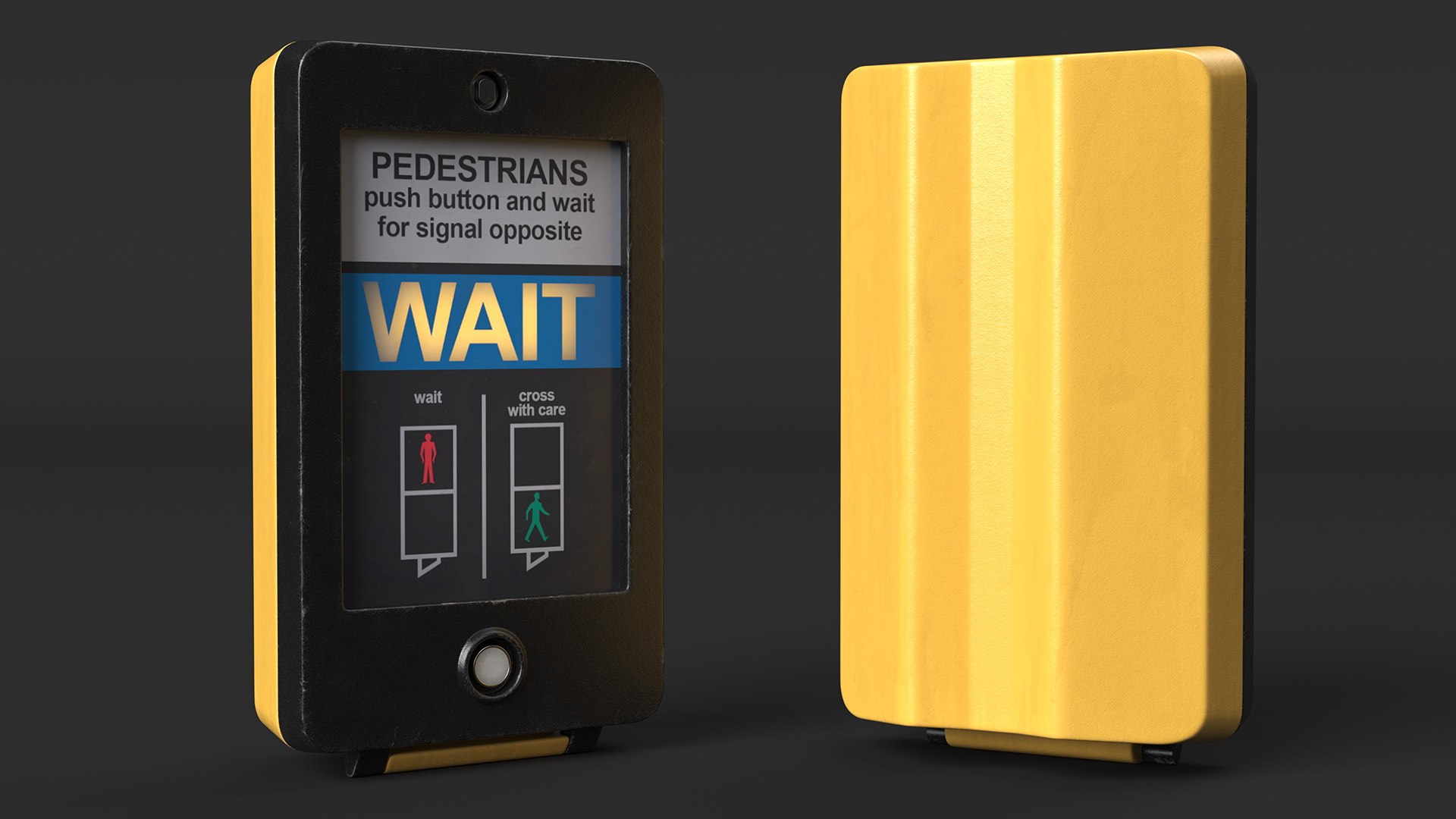3D London Pedestrian Crosswalk Button On - TurboSquid 2042311