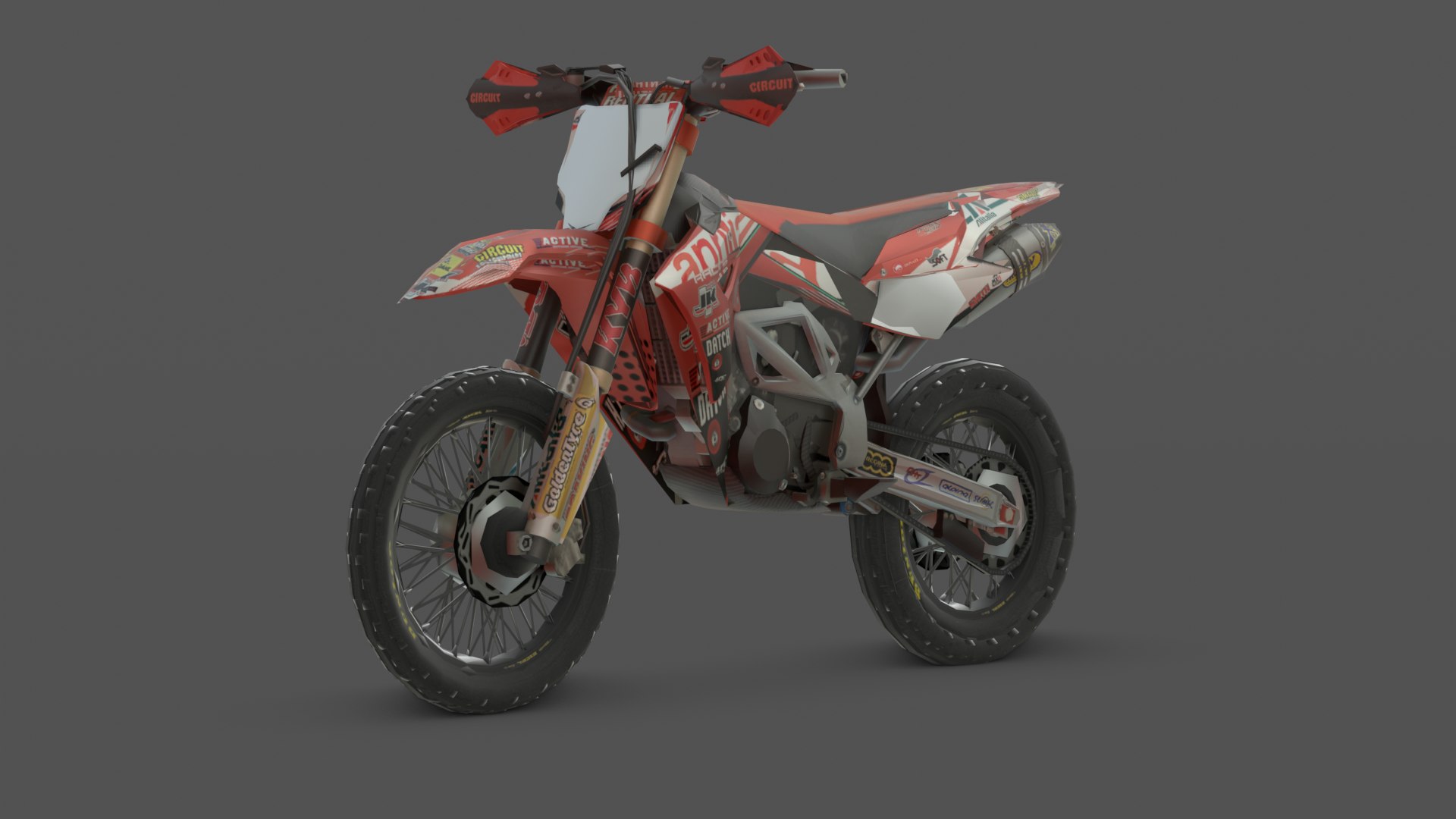 3D Aprilia MXV 450 Off-Road Dirt Bike 3D Model Low-poly 3D Model - TurboSquid 2425228