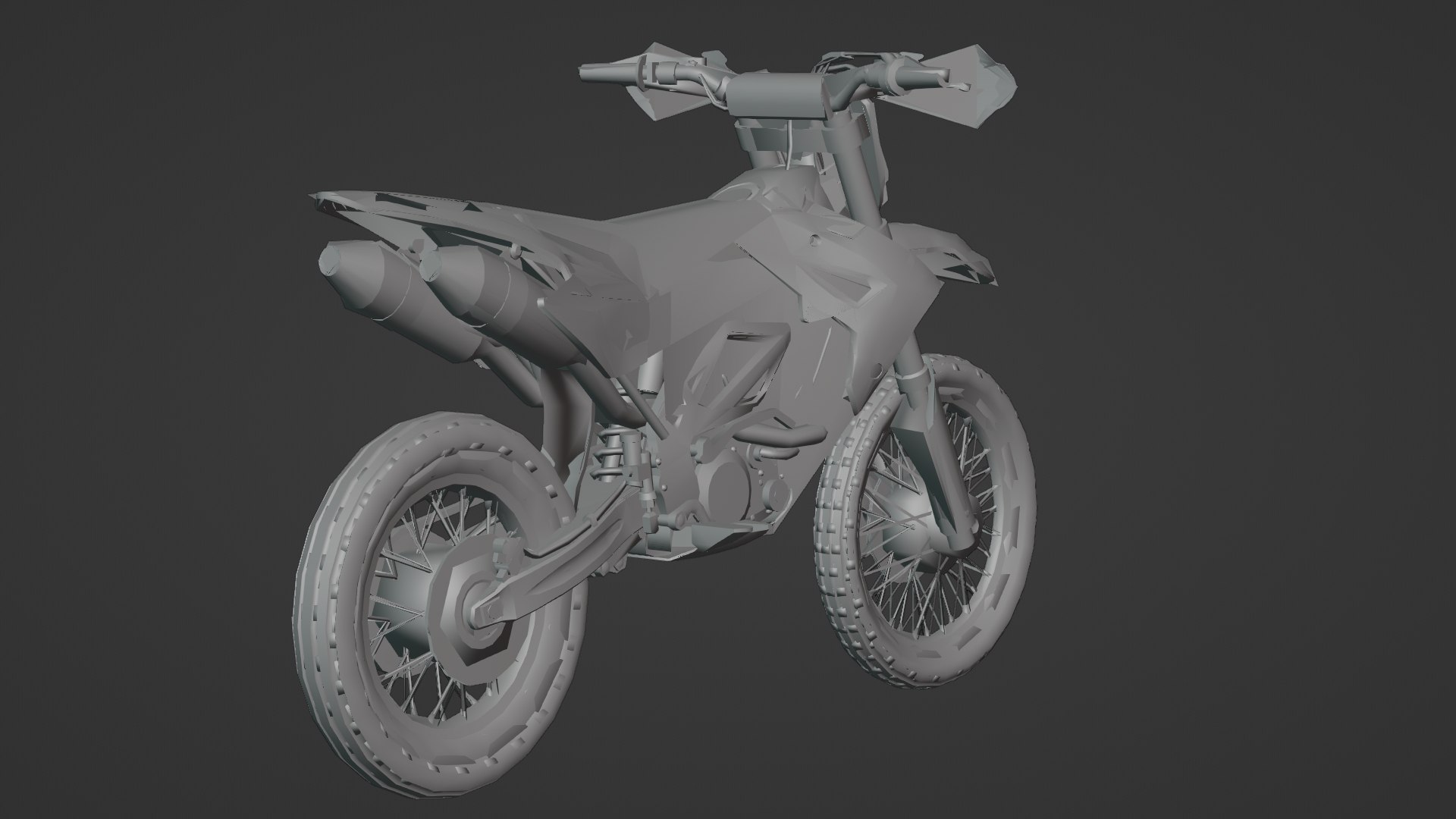 3D Aprilia MXV 450 Off-Road Dirt Bike 3D Model Low-poly 3D Model - TurboSquid 2425228