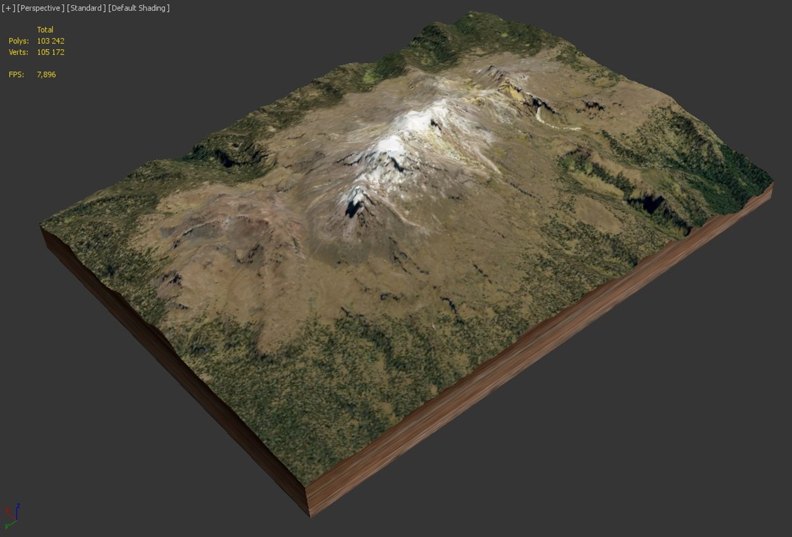 3D Mountain Landscape Volcano Central Model - TurboSquid 1633535