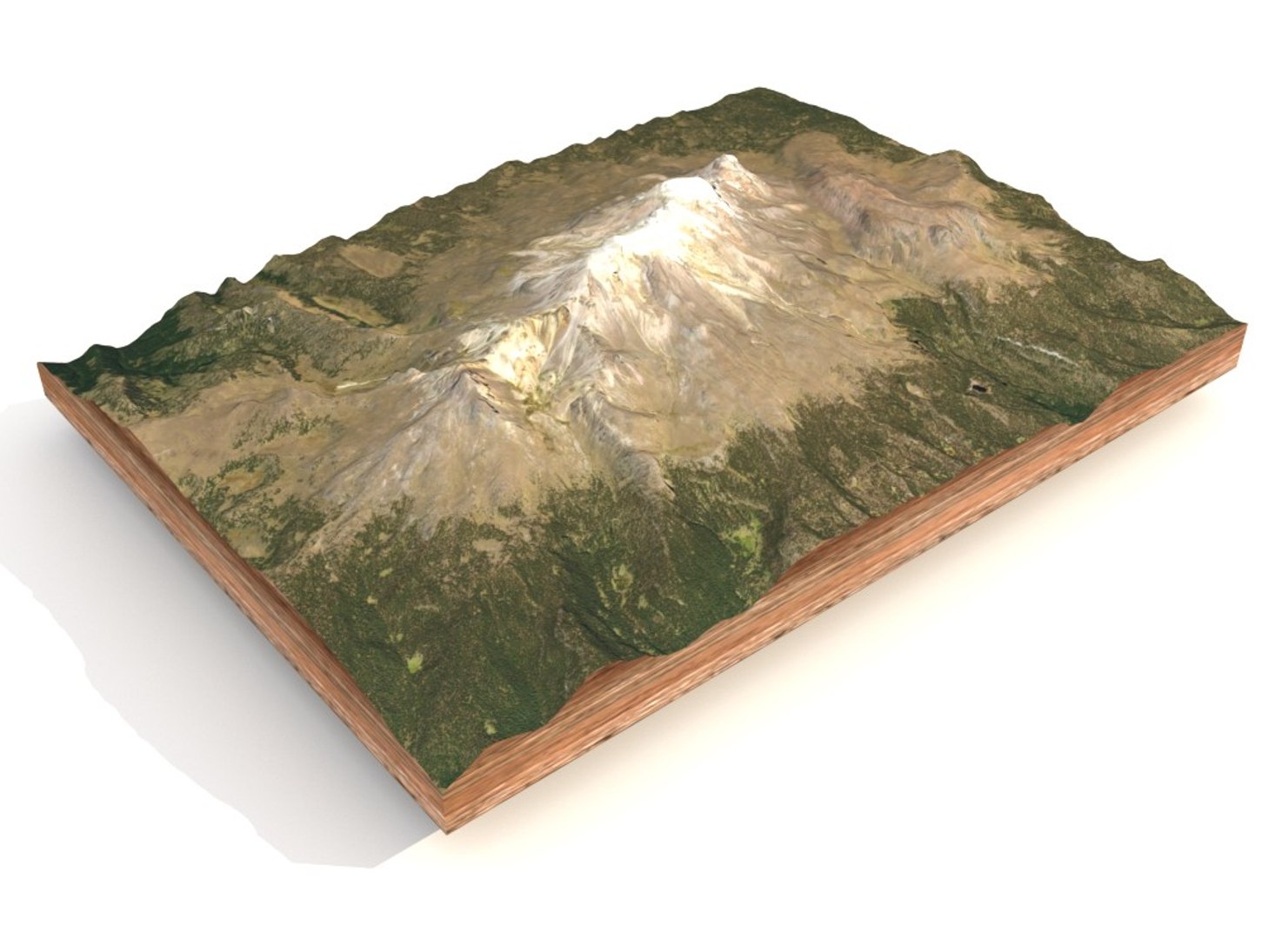 3D Mountain Landscape Volcano Central Model - TurboSquid 1633535
